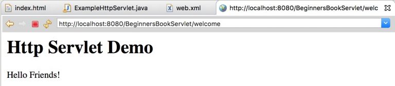 HttpServlet class with example