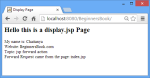 JSP forward action tag