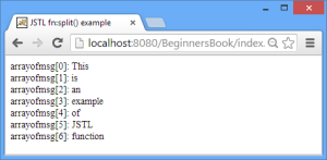 fn:join() and fn:split() JSTL Functions