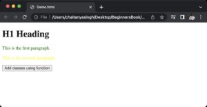 jQuery addClass() method
