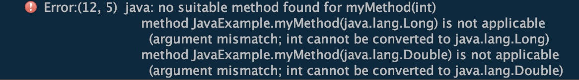 Method Overloading with Autoboxing and Widening in Java