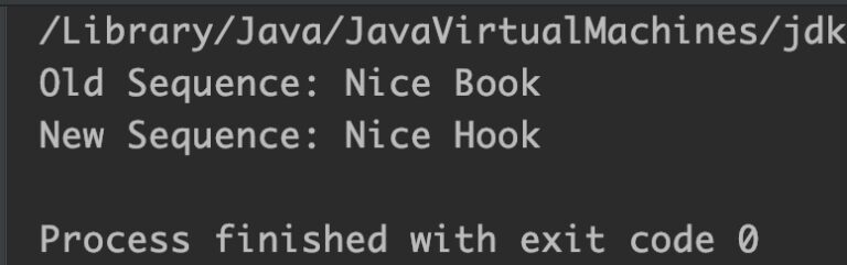 Java StringBuffer setCharAt()